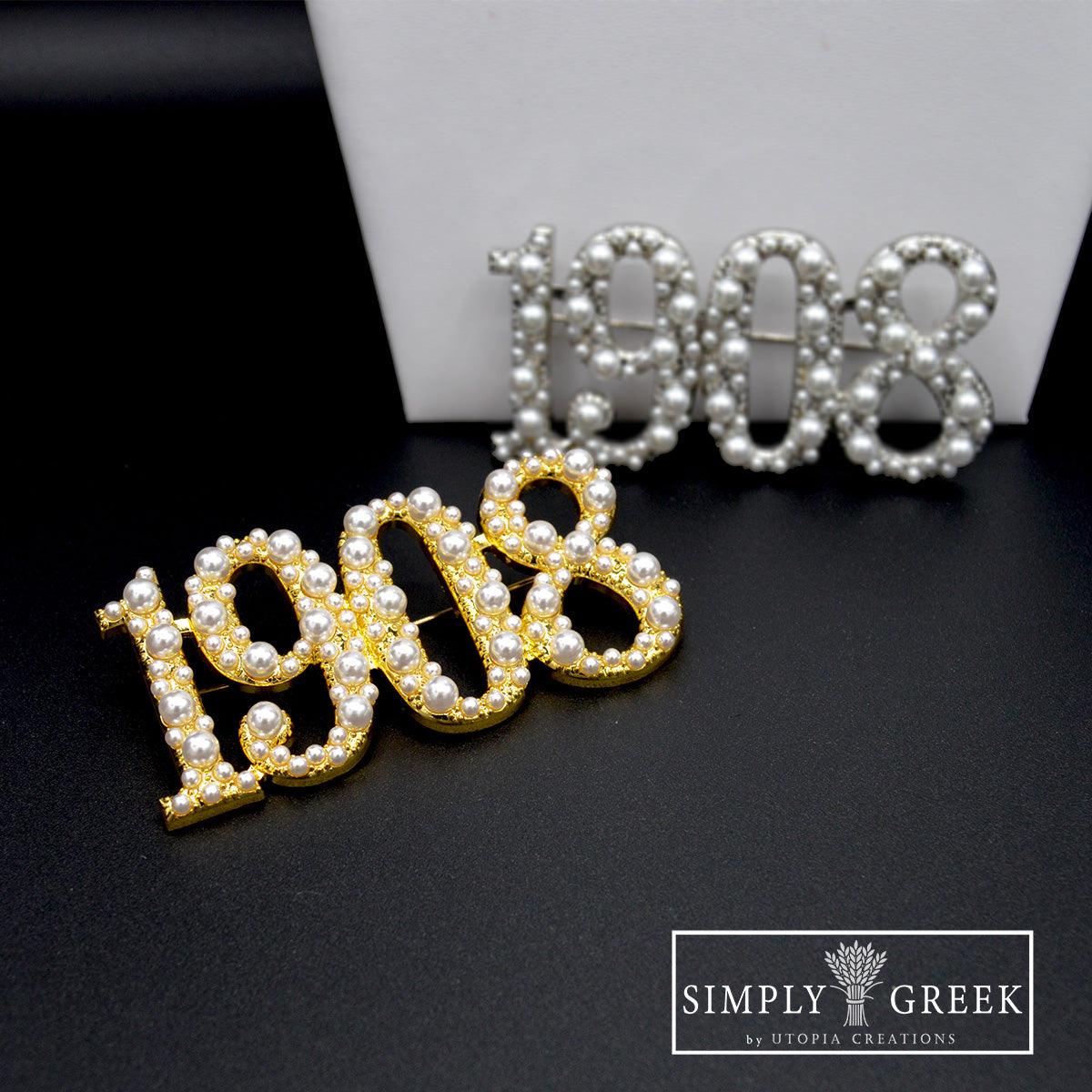 Alpha Kappa Alpha 1908 Founding Year Brooch Pin – Simply Greek