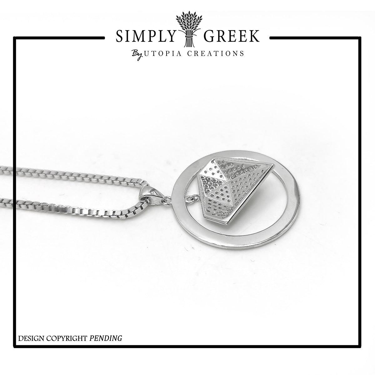 Diamond Life Member Pendant & Necklace (Sterling Silver) – Simply Greek