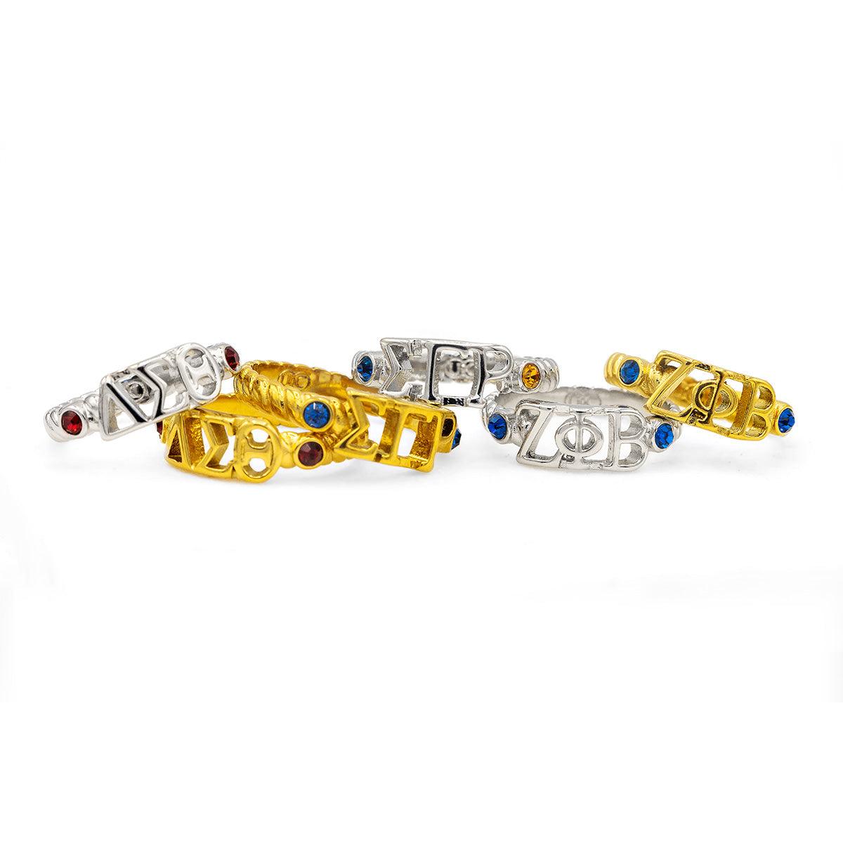 D9 Sorority Pave' Twist Ring | Utopia Creations – Simply Greek