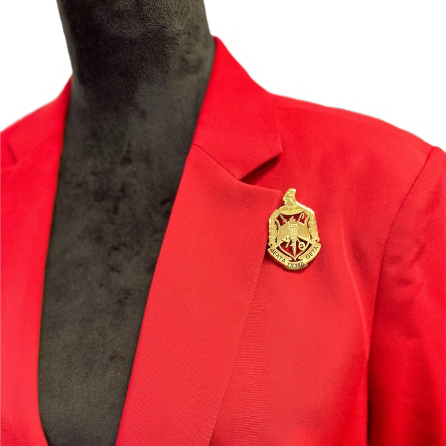 Delta Sigma Theta Shield Crest Pendant Brooch | Simply Greek by Utopia ...